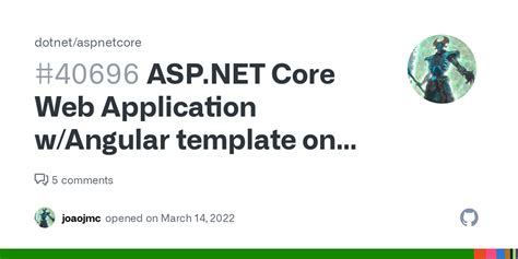 Aspnet Core Web Application Wangular Template On Macos Monterey Will