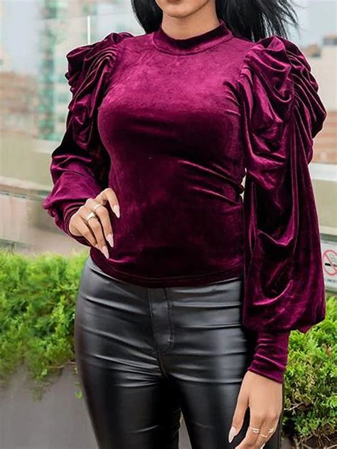 Women Plain Spring Urban Polyester Stand Collar Daily Regular H Line