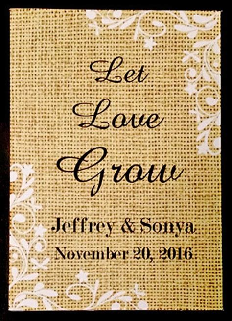 Seed Packet Favors Let Love Grow Seed Packets Personalized Etsy