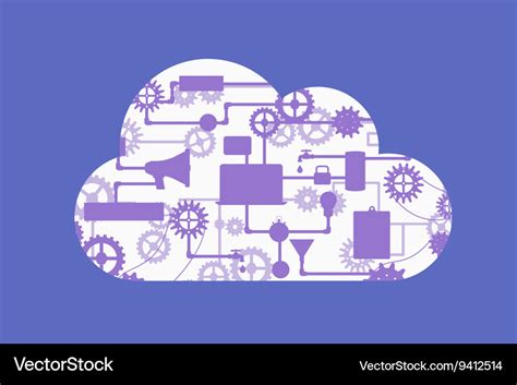 Abstract Concept Of Cloud Computing Royalty Free Vector