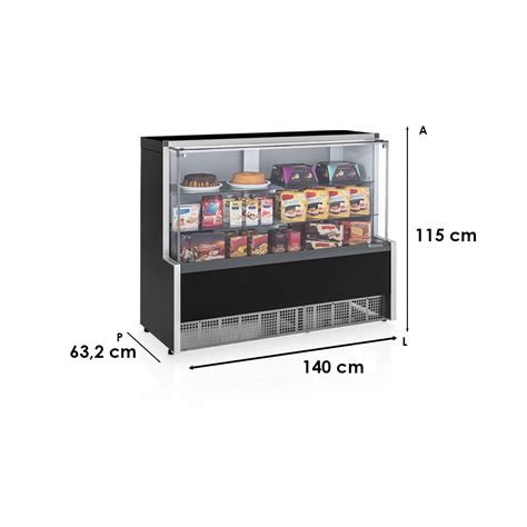Balcao Vitrine Neutra Caixa Aurora 075m Mpxa 075 R Pr Bivolt Cor Preto