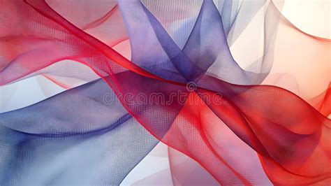 Abstract Flowing Fabric In Red And Blue Hues Creating A Dynamic Visual Effect Stock Illustration