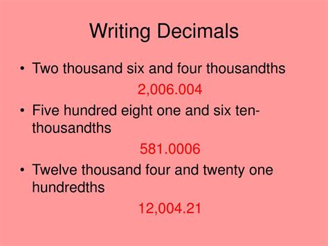 Writing Decimals Worksheet Printable Word Searches