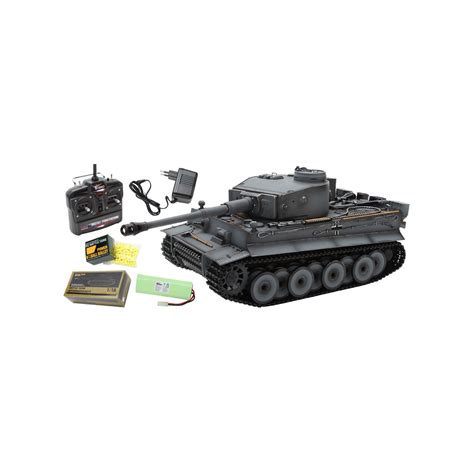 RC Panzer Tiger I Frühe Version grau 1 16 schussfähig Rauch Sound RTR
