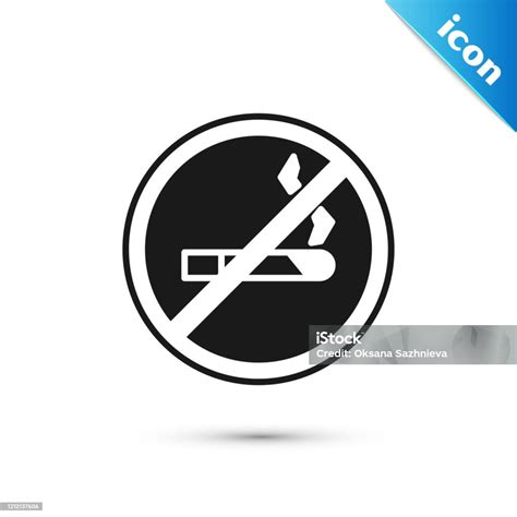 Pictogram Grijs Niet Roken Dat Op Witte Achtergrond Wordt Geïsoleerd
