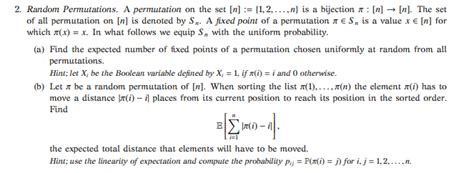 2 Random Permutations A Permutation On The Set