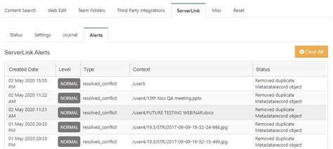 Viewing ServerLink Information FileCloud Docs