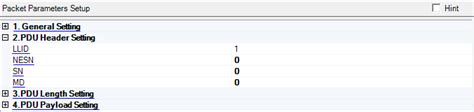 2 Pdu Header Setting