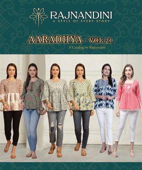 Aaradhya Vol 21 Rajnandini Cambric Cotton Fancy Tops Wholesale Price