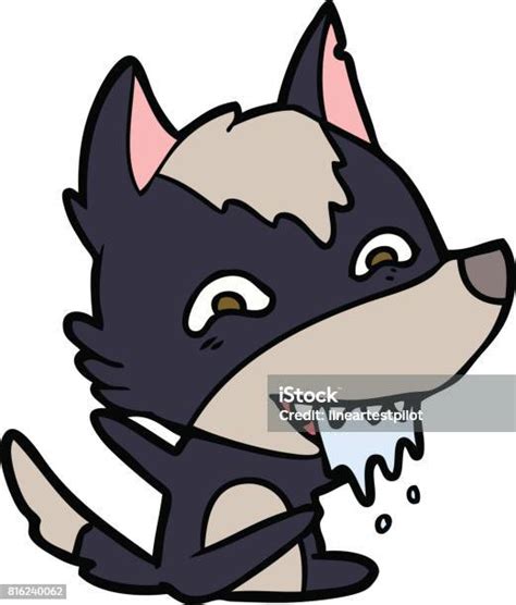 말풍선이 있는 시장하십니까 Wolf 개에 대한 스톡 벡터 아트 및 기타 이미지 개 귀여운 낙서 드로잉 Istock