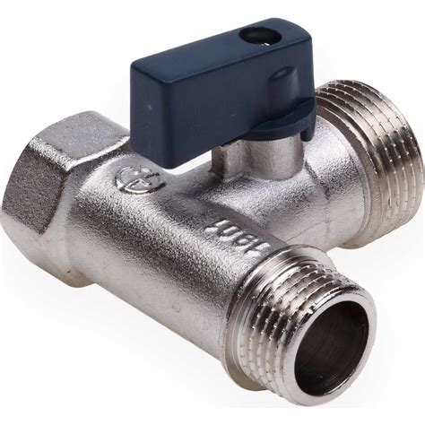 Шаровой кран AQUALINK трехпроходной 1/2 вн x 3/4 нарx 1/2 нар 01175 ...