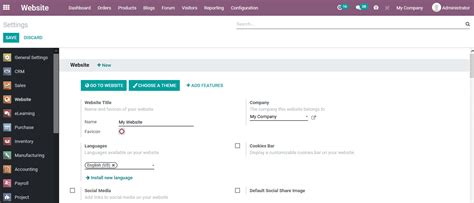 Managing Multiple Websites Odoo Enterprise Edition Book