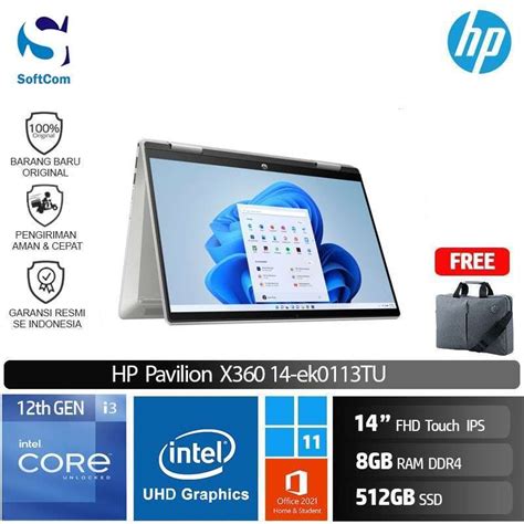 Jual Hp Pavilion X Ek Tu Laptop In Core I U Gb Gb Ssd Ips Touch Win