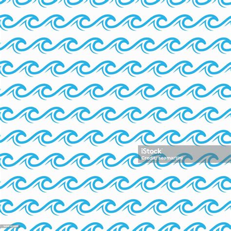 海と海の青い波のシームレスなレトロなパターン 新聞のベクターアート素材や画像を多数ご用意 新聞 海 お菓子の包み紙 Istock