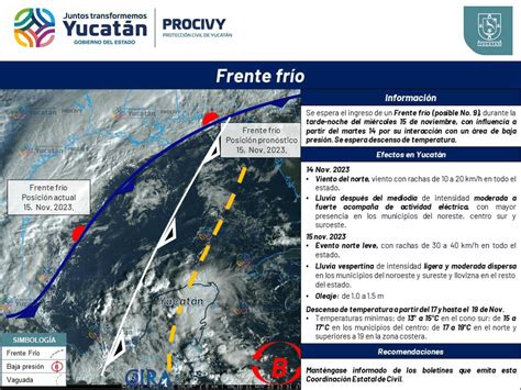 Frente Frío Provocará Lluvias Moderadas A Fuertes Acompañadas De