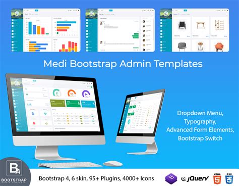 Medi Bootstrap Admin Web App With Bootstrap Dashboard