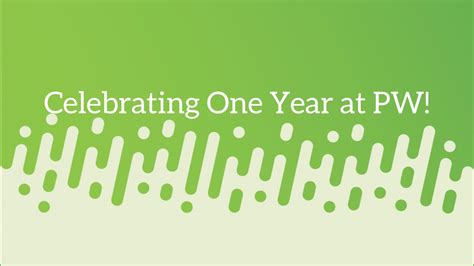One Year Journey At Pw