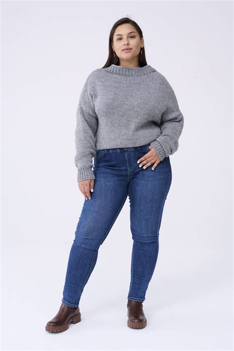 Spodnie Damskie Dla Puszystych Eleganckie Letnie Jeansy Plus Size