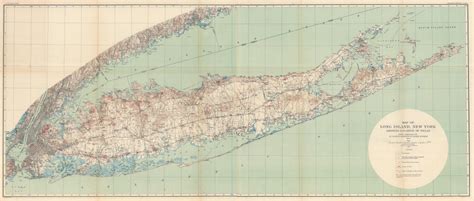 Antique Long Island New York 1904 Us Geological Survey Topographic Map