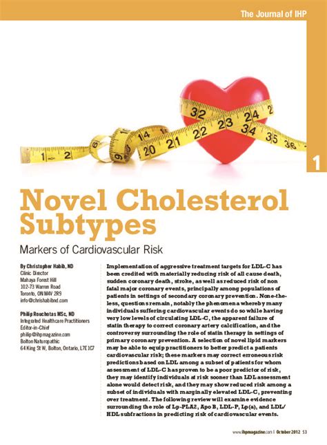 Novel Cholesterol Markers Bolton Naturopathic