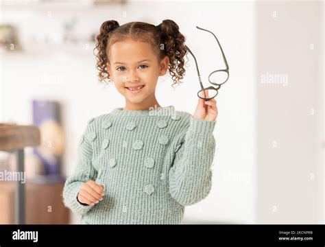 Glasses Optometry And Girl With Decision For Vision Test For Eyes And