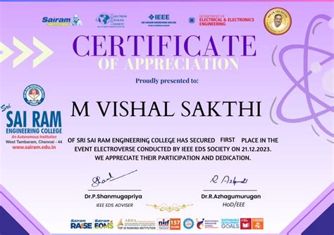 Vishal Sakthi M On Linkedin Ieee Events