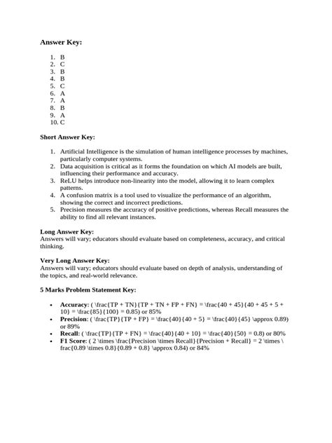 ai class 10 practice paper answer key pdf