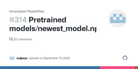 Pretrained Modelsnewestmodelnpz · Issue 314 · Tensorlayerhyperpose · Github