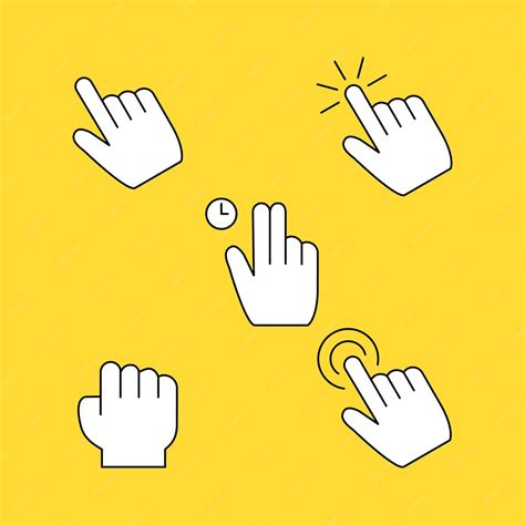 Premium Vector Flat Design Mouse Cursor Set