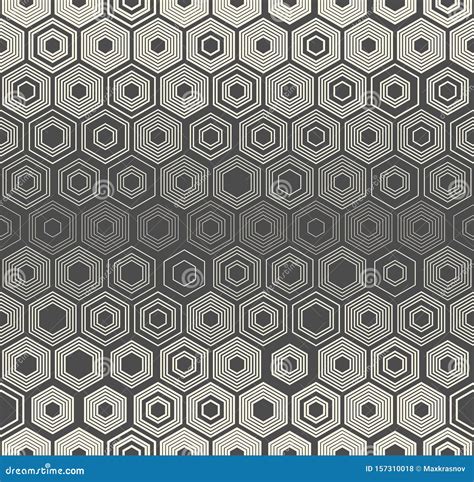 Seamless Honeycomb Wallpaper Decorative Hexagon Pattern Vector Illustration