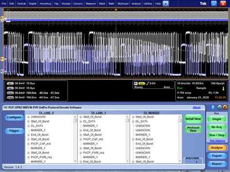 MIPI UFS UniPRO LLI Protocol Decode Software