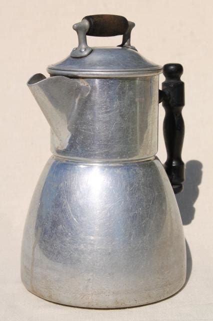 Old Wear Ever Aluminum Stovetop Coffeepot Primitive Vintage Coffee Pot