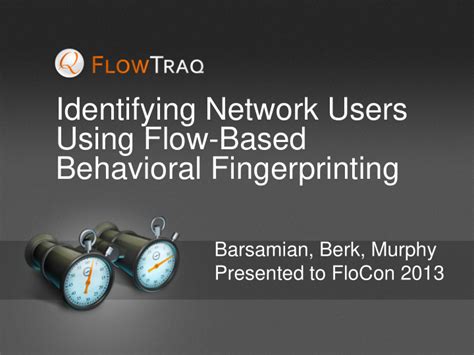 PPT Identifying Network Users Using Flow Based Behavioral