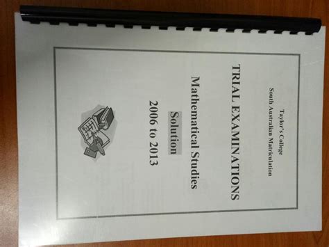 SACE SAM Mathematical Methods Past Year Papers Hobbies Toys Books Magazines Textbooks On