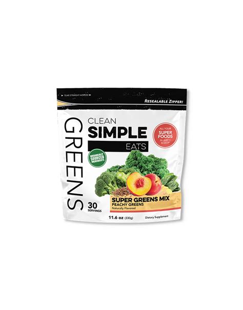 Clean Simple Eats Peachy Greens Mix Bag Modern Bbq Supply