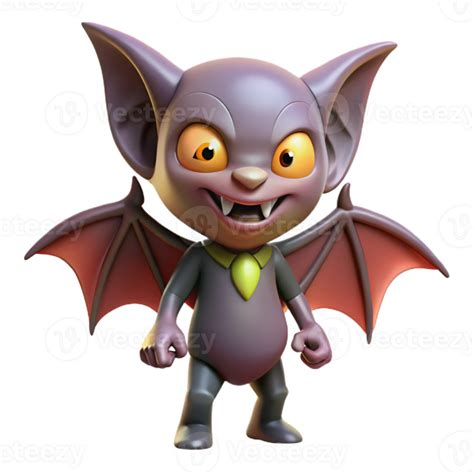 Wonderful Vintage Mischievous Imp With Bat 4K 59062094 PNG