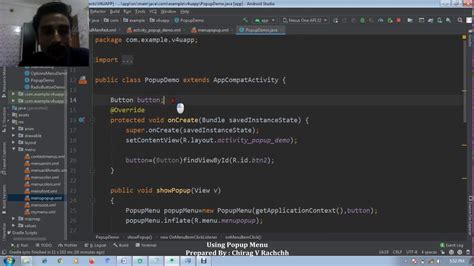 ANDROID PRACTICAL USING POPUP MENUS CHANGE COLOR AND FONT USING POPUP MENU YouTube
