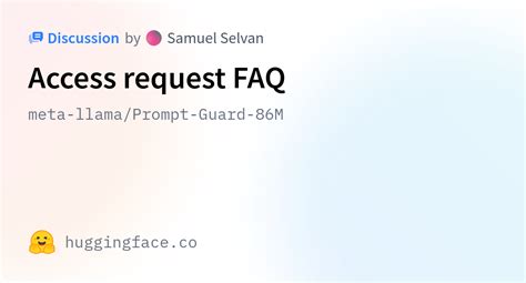 Meta Llamaprompt Guard 86m · Access Request Faq