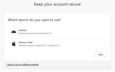 Android および Ios デバイスで Authenticator のパスキーを Mysecurityinfo プレビュー に登録する Microsoft Entra Id