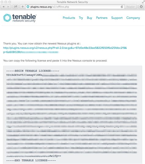 Register A Scanner Offline Nessus Command Line