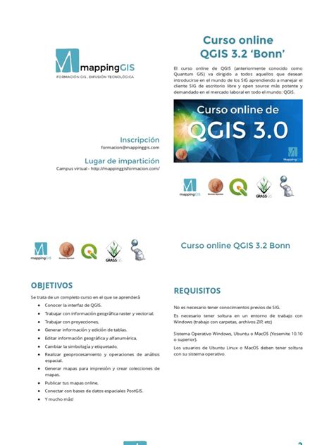 Mappinggis Programa Curso Qgis Pdf Sistema De Información