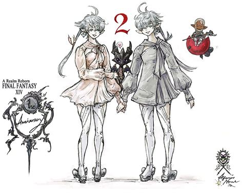 Alphinaud And Alisaie Leveilleur Anniversary Artwork Characters And Art