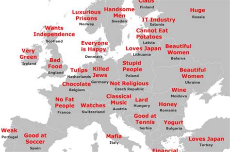 The Japanese Stereotype Map Of Europe Indy100