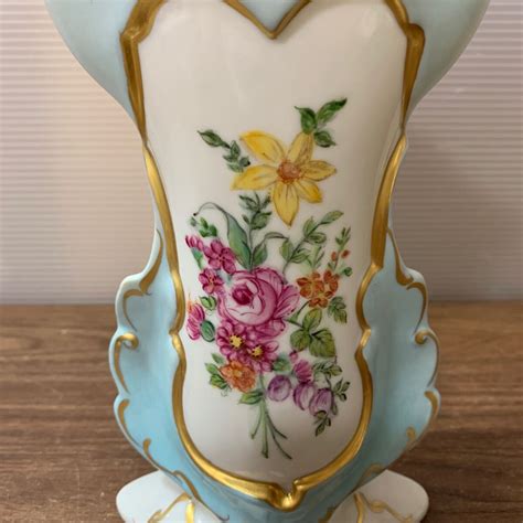 おしゃれ花瓶 花柄 手描き 高さ約24cm 花器 花入 インテリア アンティーク d6 花瓶 ｜売買されたオークション情報、yahooの商品