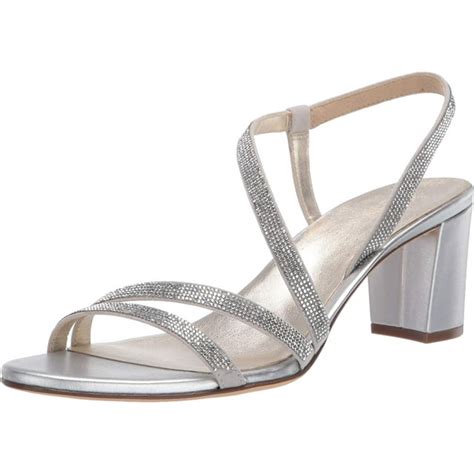 Naturalizer Womens Vanessa2 Strappy Heeled Sandals Silver 6m
