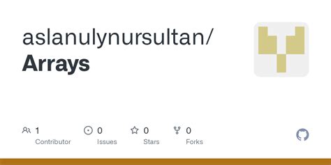 Github Aslanulynursultanarrays