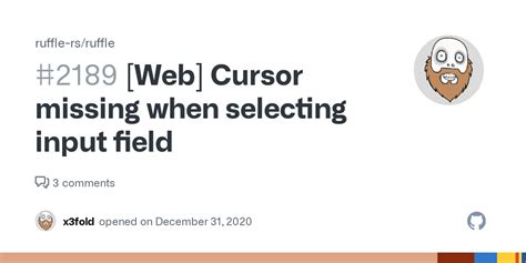 Web Cursor Missing When Selecting Input Field · Issue 2189 · Ruffle