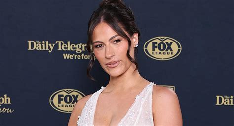 Roosters Wag Stuns With Risqué See Through Dress On Dally M Red Carpet