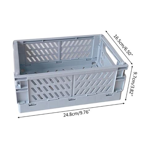 Collapsible Crate Plastic Folding Storage Box Bask Grandado