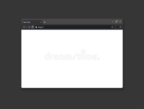 Empty Mock Up Web Browser Page On Dark Grey Background Internet Window